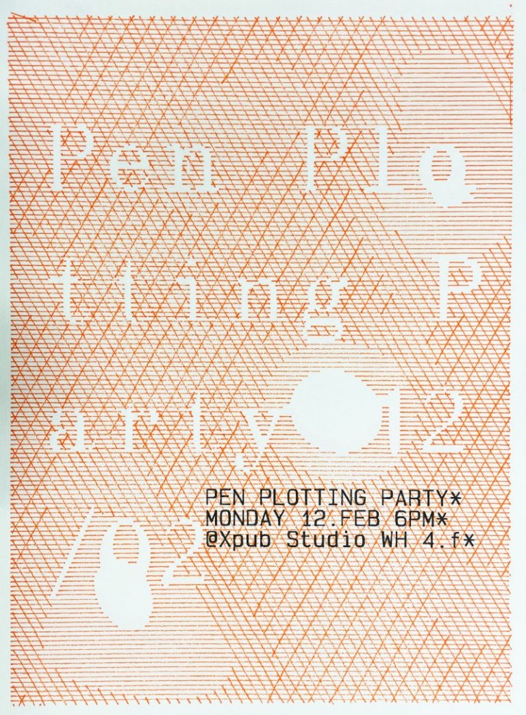 Pen Plotting Party Piet Zwart Institute